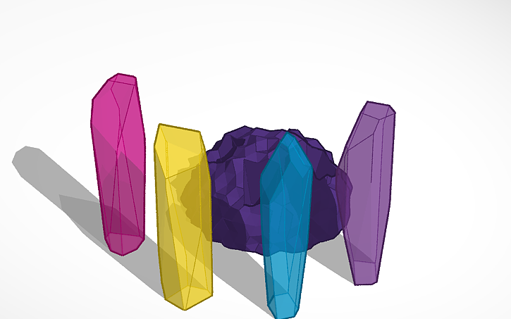 3D design Detachable Crystals Final | Tinkercad