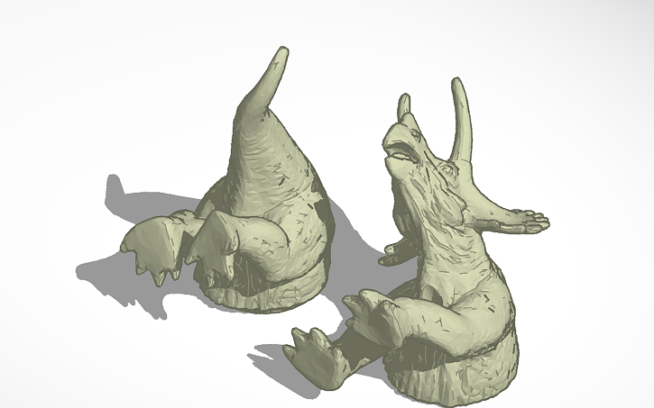 3D design Two piece Triceratops | Tinkercad