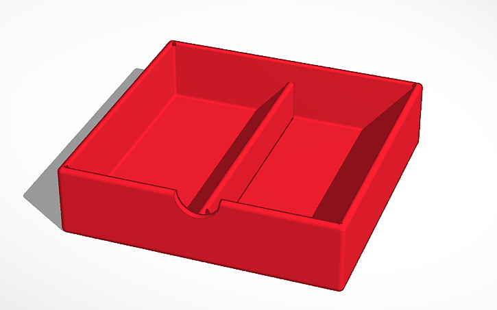 3D design CD Drawers Drawer with Divider - Tinkercad
