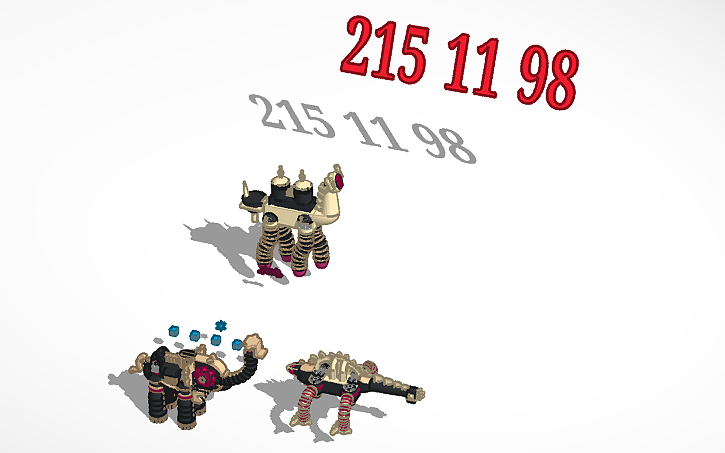 3D design divine beasts done - Tinkercad