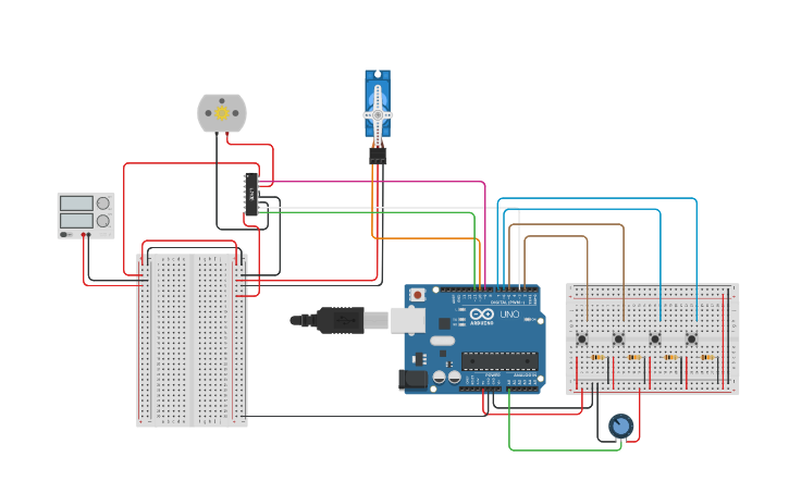 Circuit design Elevator - Tinkercad