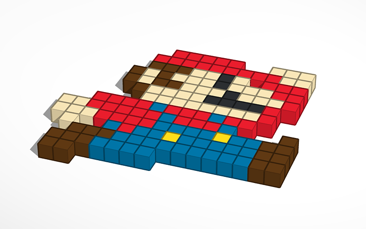 3D design super mario bros pixel | Tinkercad