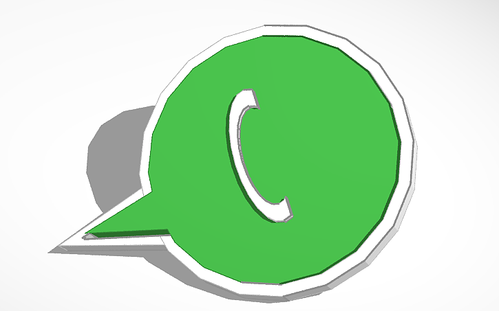 3d Design Whatsapp Logo Tinkercad