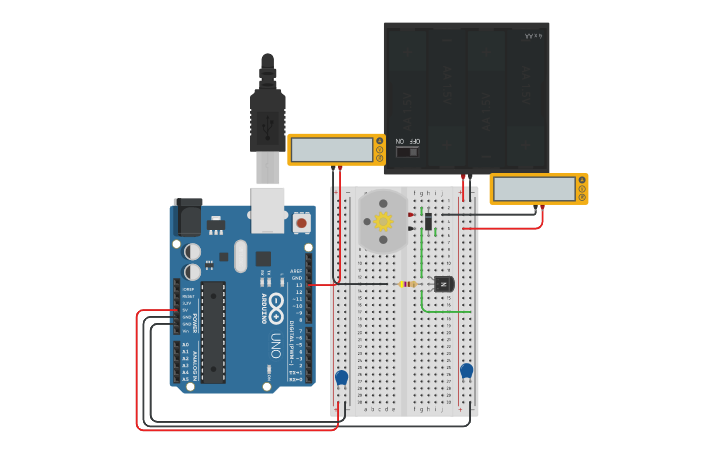 Circuit design BJTs | Tinkercad