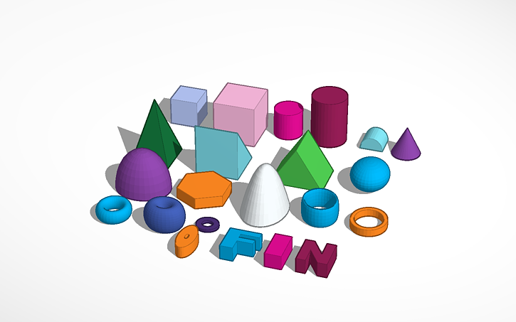 3D design practica 1 figuras geometricas - Tinkercad