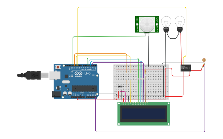Circuit design Lightning System Chukhil De 2nd laboratory | Tinkercad