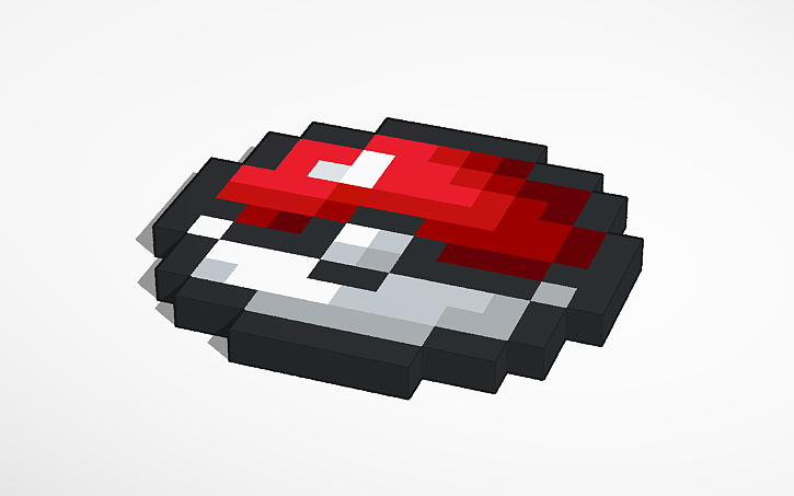 3D design Pokemon ball - Tinkercad
