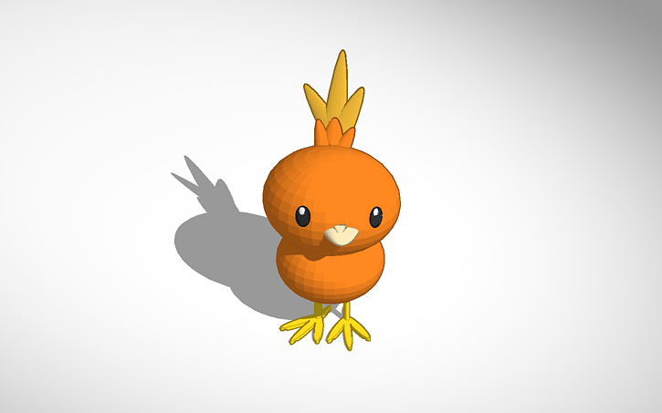 3D design Torchic from pokemon | Tinkercad