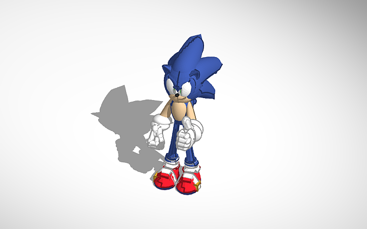 3D design Sonic(put together) - Tinkercad