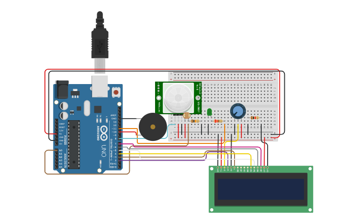 Circuit design Project:Stay-Safe - Tinkercad