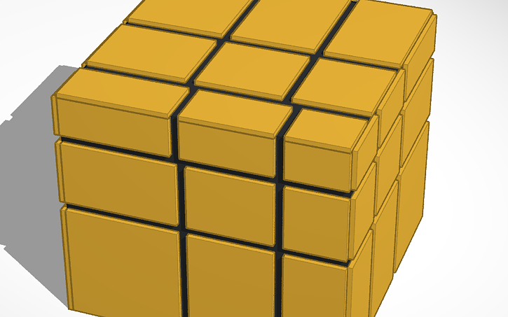 3D design mirror cube - Tinkercad