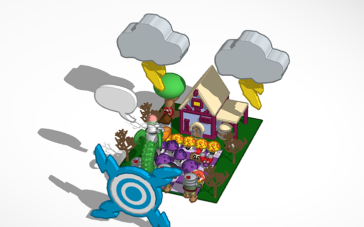 3d Design Pvz2 Dark Ages House Updated Tinkercad