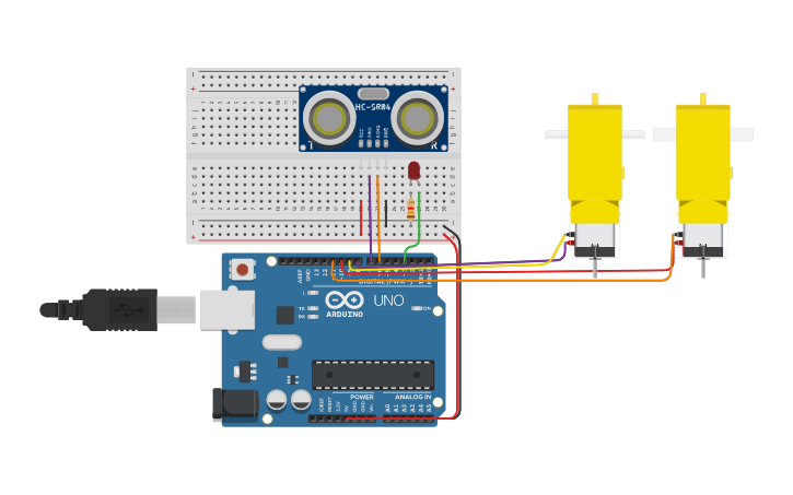 Circuit design sumo - Tinkercad