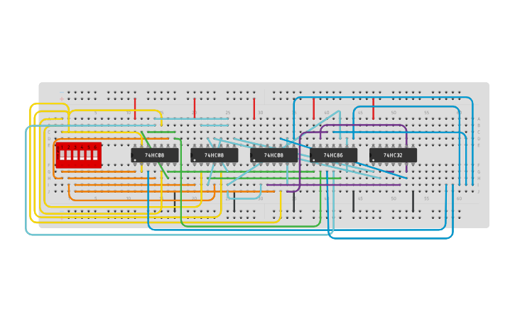 Circuit design logic gates - Tinkercad