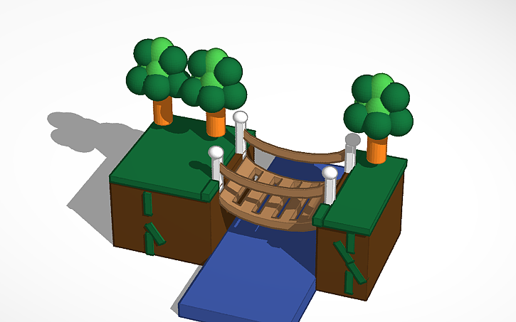3D design Rope Bridge | Tinkercad