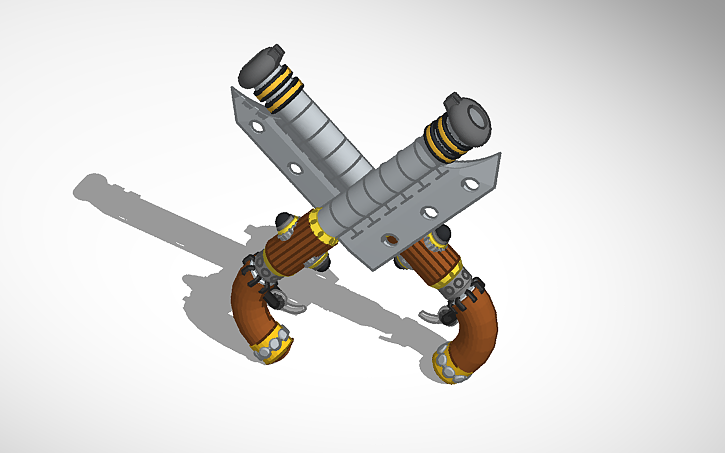 3D design steampunk dagger pistol | Tinkercad