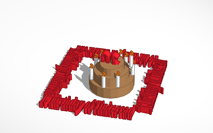3D design Happy birthday Tinkercad | Tinkercad