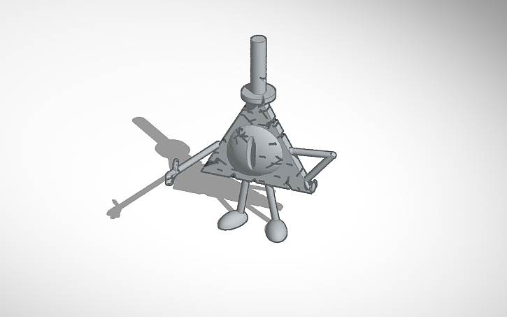 3D design Bill Cipher Statue RETEXTURED - Tinkercad
