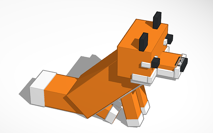 3D design Minecraft Fox - Tinkercad
