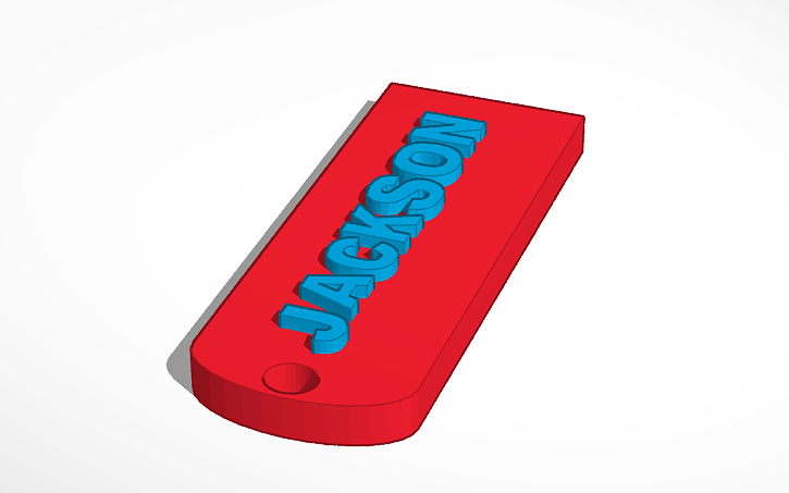 3D design Name tag - Tinkercad
