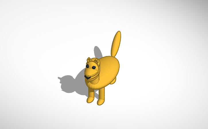 3D design Golden Retriever - Tinkercad