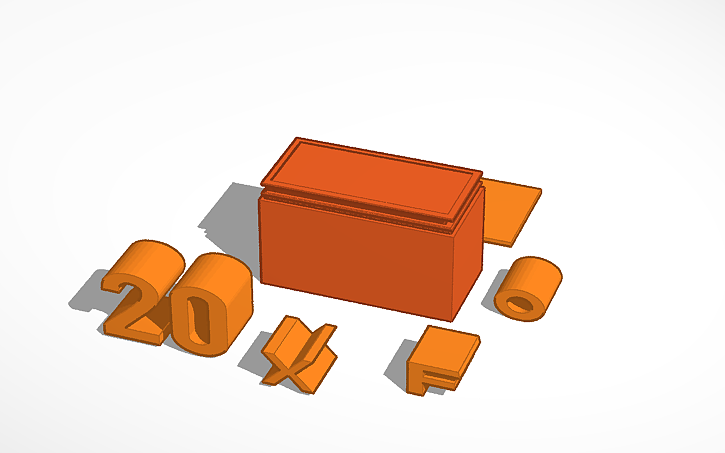 3D design 20th Fox Logo - Tinkercad
