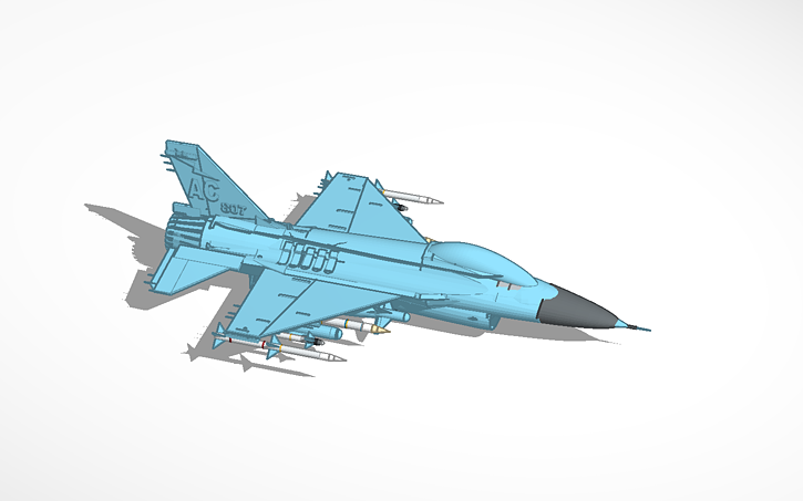3D design f16 jet 🎂 - Tinkercad