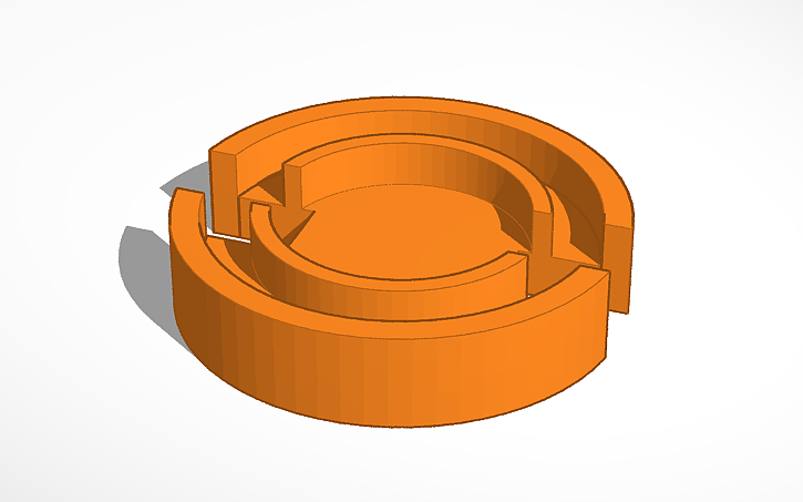 3D design LED Lamp tube holder WS2812b 7-LED (4cm) v2 - Tinkercad