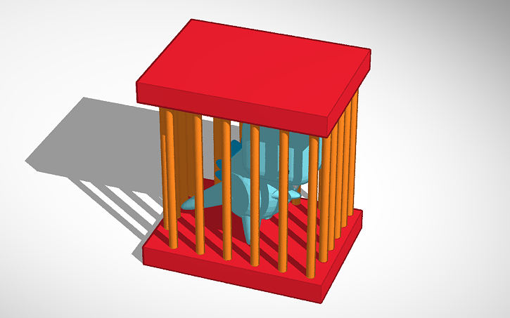 3D design Dinosaur in Cage | Tinkercad