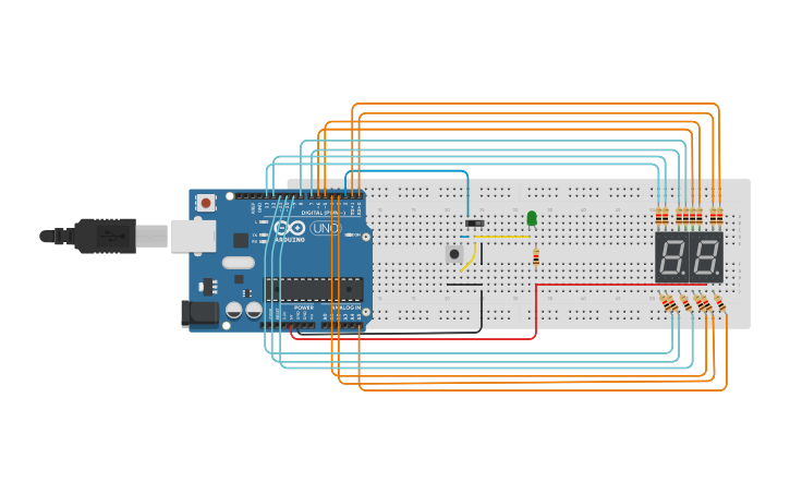 Circuit Design Contador Reset Tinkercad