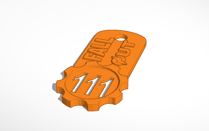 3D design Fallout Dogtag | Tinkercad