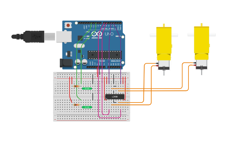 Circuit design Tilt Motor control | Tinkercad