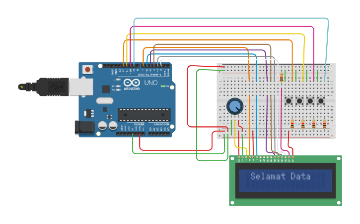 Circuit design Button Switch - Tinkercad