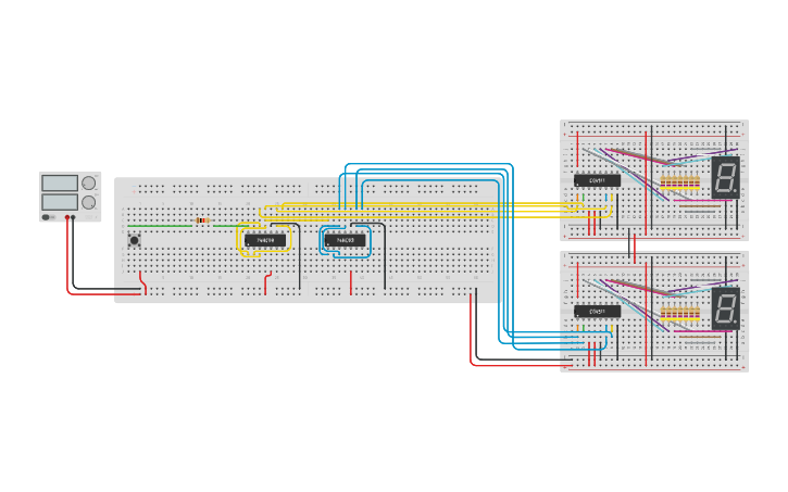 Circuit design Counter Circuit - Tinkercad