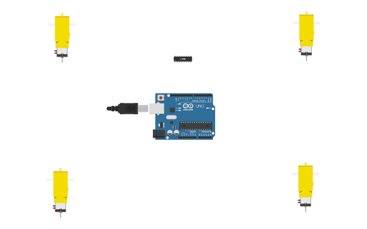 Circuit design Roda DC - Tinkercad