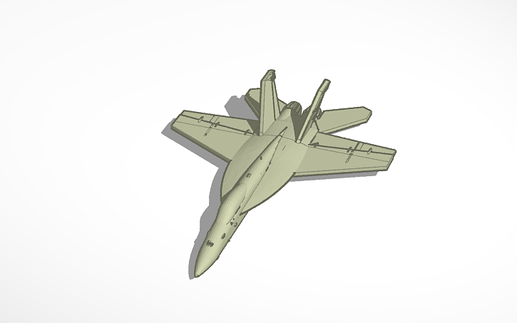 3D design F18 Jet - Tinkercad