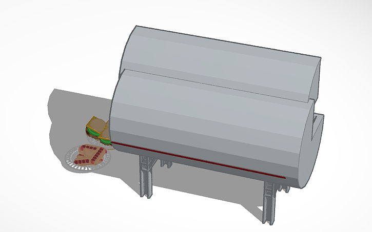 3D design Grill with Hotdogs and B O R G E R | Tinkercad