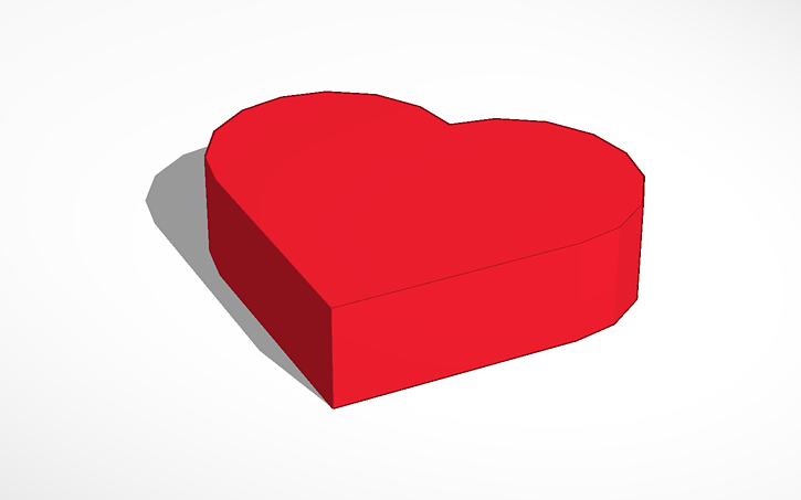 3D design valentine's day Heart-shaped gift box (top) - Tinkercad