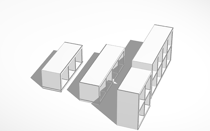 3D design IKEA KALLAX collection - Tinkercad