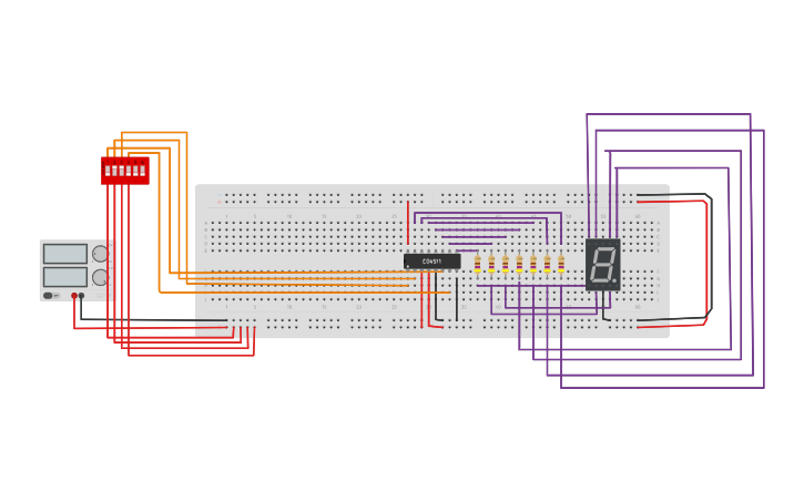 Circuit design BCD - Tinkercad