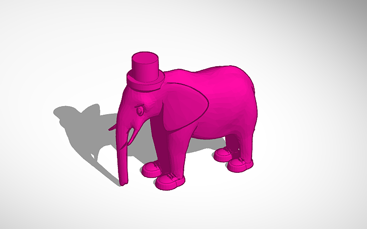 3D design THUS ELEPHANT - Tinkercad