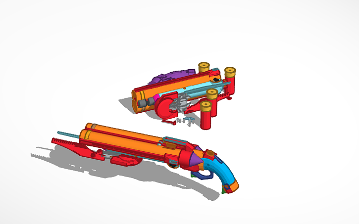 3D design super shotgun - Tinkercad