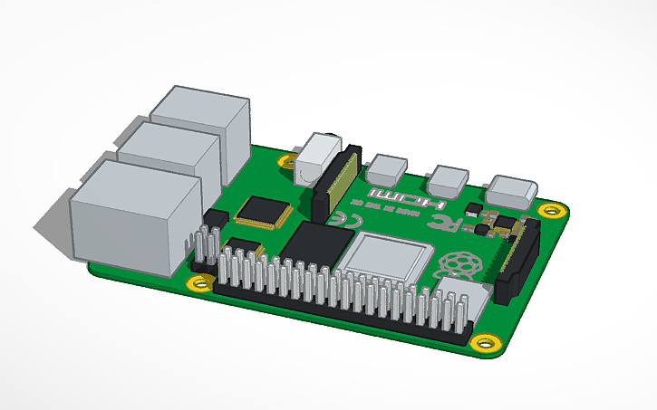 3d Design Cad Uppt 7 Raspberry Pi 4b Tinkercad