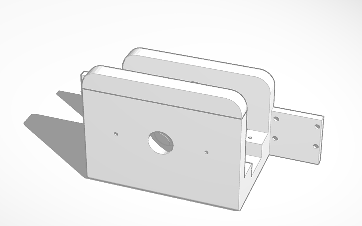 3D design Ultra Sonic sensor mount - Top/Bottom Mounts - Tinkercad