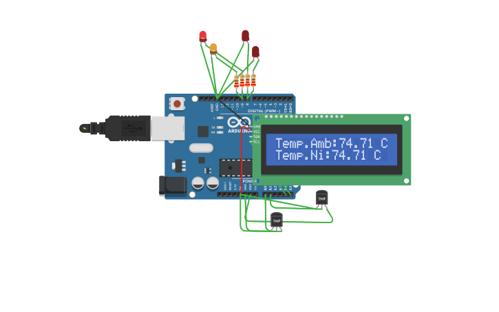 Circuit design LCD - Tinkercad