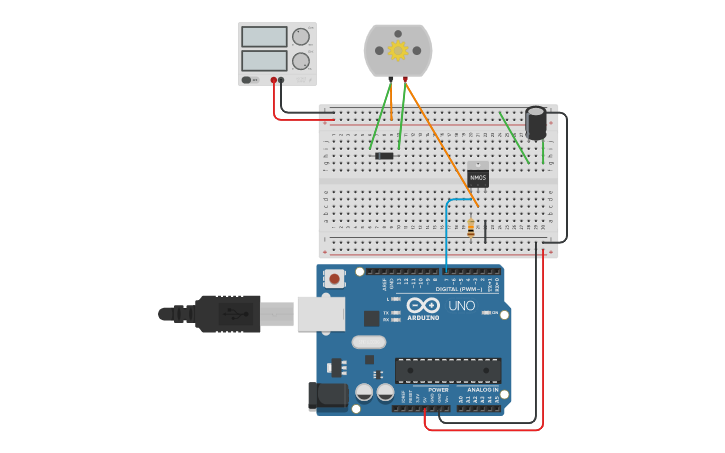 Circuit design Electromagnetic - Tinkercad