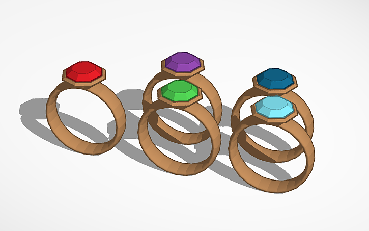 3D design Rings - Tinkercad
