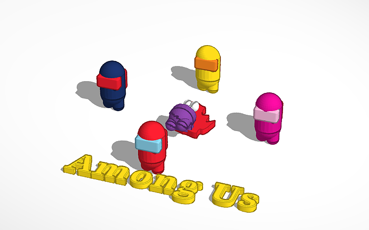 3D design Crear Among Us en TinkerCad 3D - Tinkercad