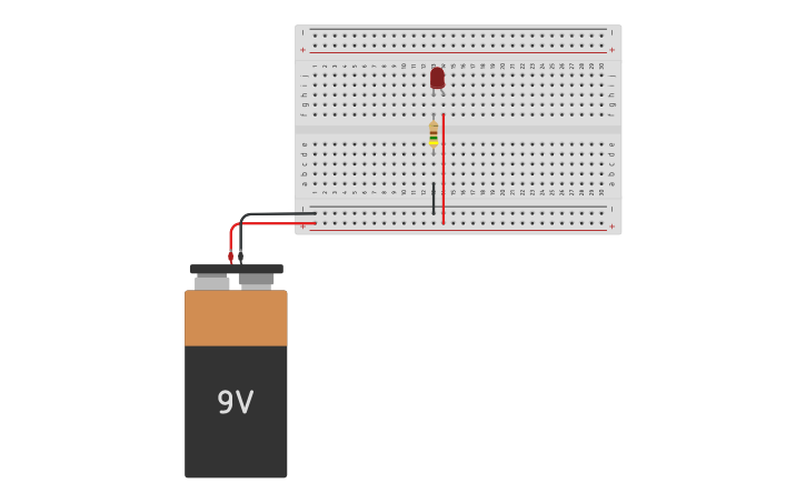 Circuit design LED Circuit - Tinkercad