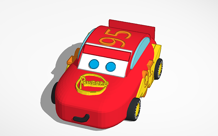 3D design El Rayo Mcqueen - Tinkercad